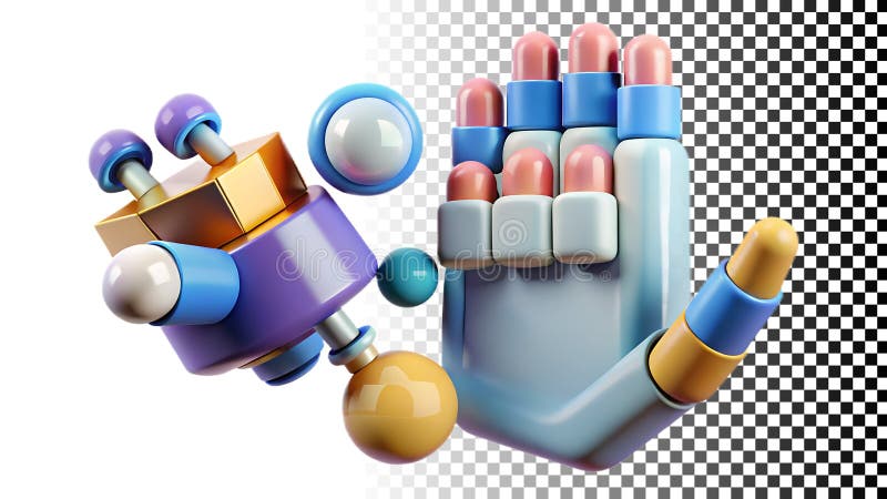 Abstract Hand Holding Diverse Elements Data Interaction Design Png ...