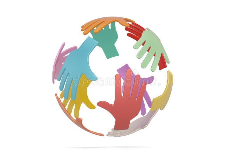 Abstract Hand Isolated on White Background, 3D Rendering. 3D ...