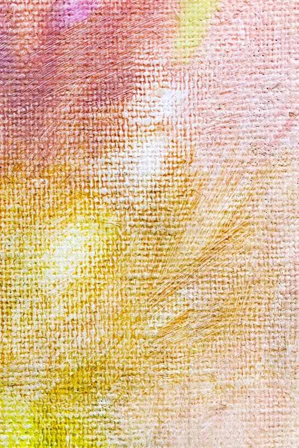 Abstract Hand Painted Canvas in Orange and Yellow Colors Stock Photo ...