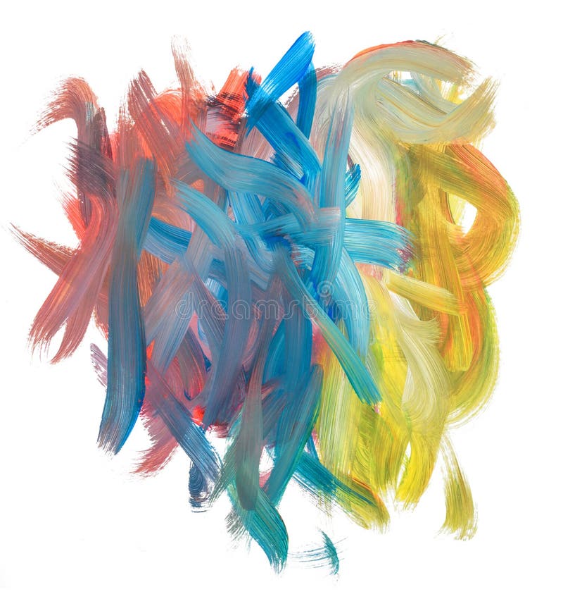 Brush strokes multicolor stock illustration. Illustration of drop ...