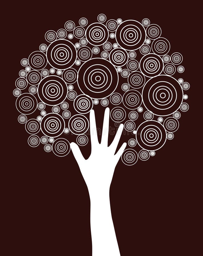 Abstract hand tree stock vector. Illustration of card - 19508715