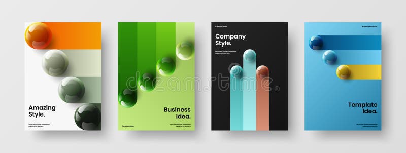 Abstract Handbill Vector Design Layout Collection Stock Vector ...