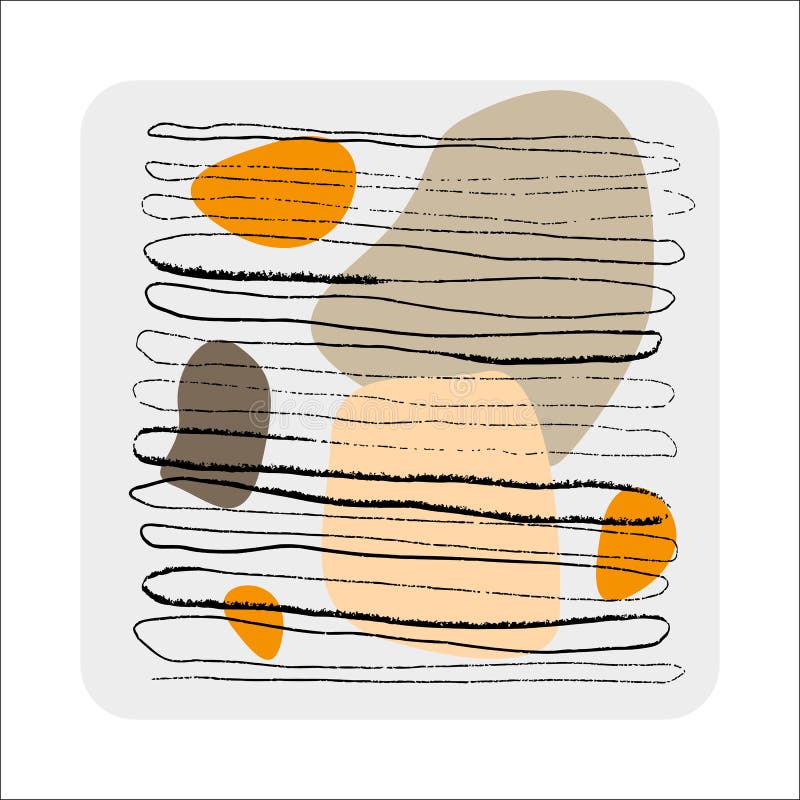 Abstract Handmade Graphic Elements Isolated on White, for Decoration ...