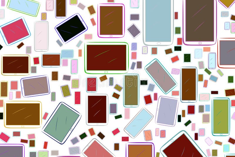 Abstract Handphone or Mobilephone Generative Art Background. Effect ...