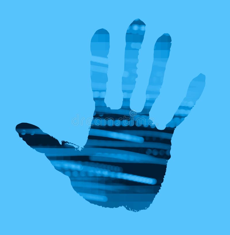 Bright Handprint of Paint on a White Background Stock Photo - Image of ...