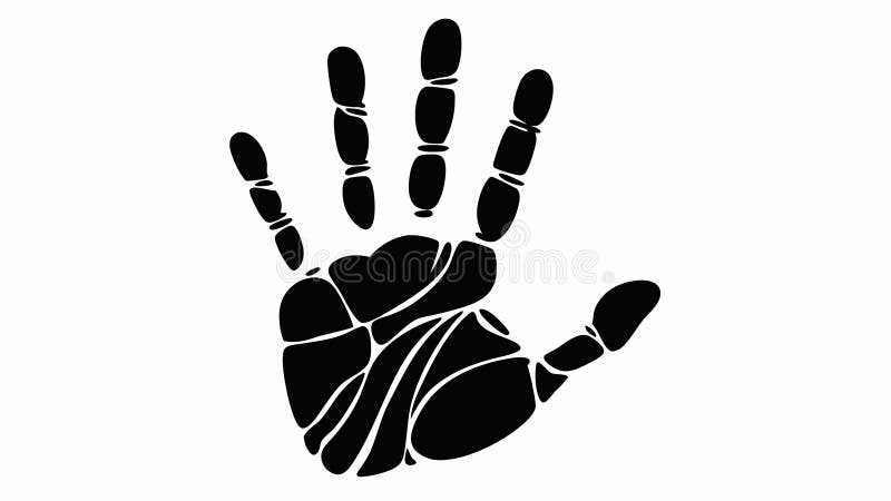 Abstract Handprint, Human Touch and Presence, Vector Design Generative ...