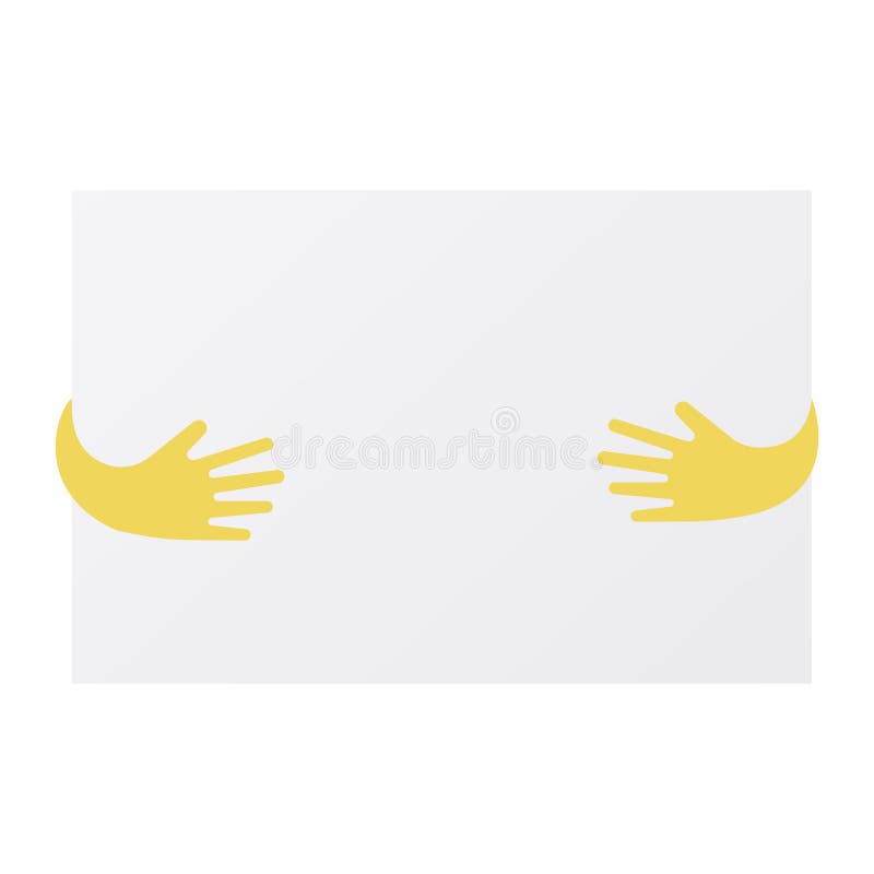 Abstract Hands Holding Blank Sheet of Paper. Template Vector ...