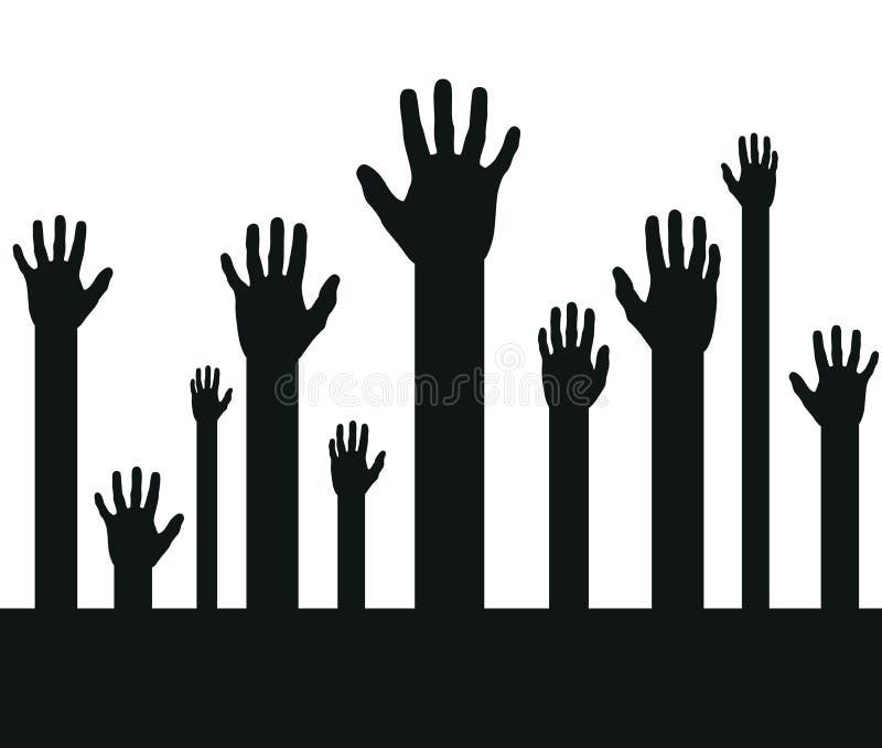 People Hands Silhouettes Set Stock Vector - Illustration of symbol ...