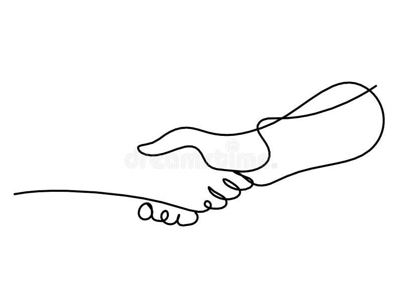 Handshake Simple Line Drawing Stock Illustrations – 440 Handshake ...