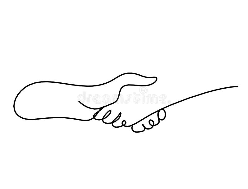 Handshake Simple Line Drawing Stock Illustrations – 440 Handshake ...