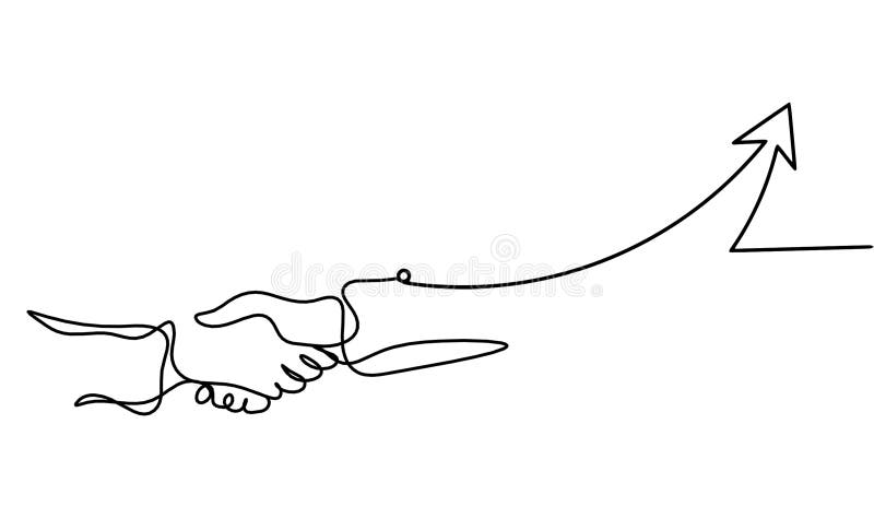 Handshake Simple Line Drawing Stock Illustrations – 440 Handshake ...