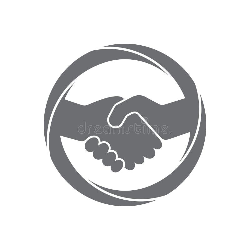 Gray Handshake Icon White Background Vector Stock Illustrations – 240 ...