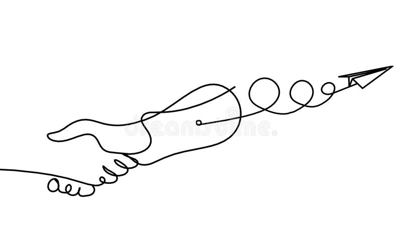 Handshake Simple Line Drawing Stock Illustrations – 440 Handshake ...