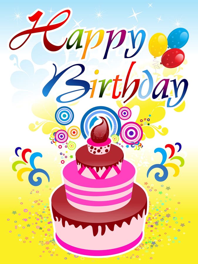 Abstract Happy Birthday Background Stock Vector - Illustration of ...
