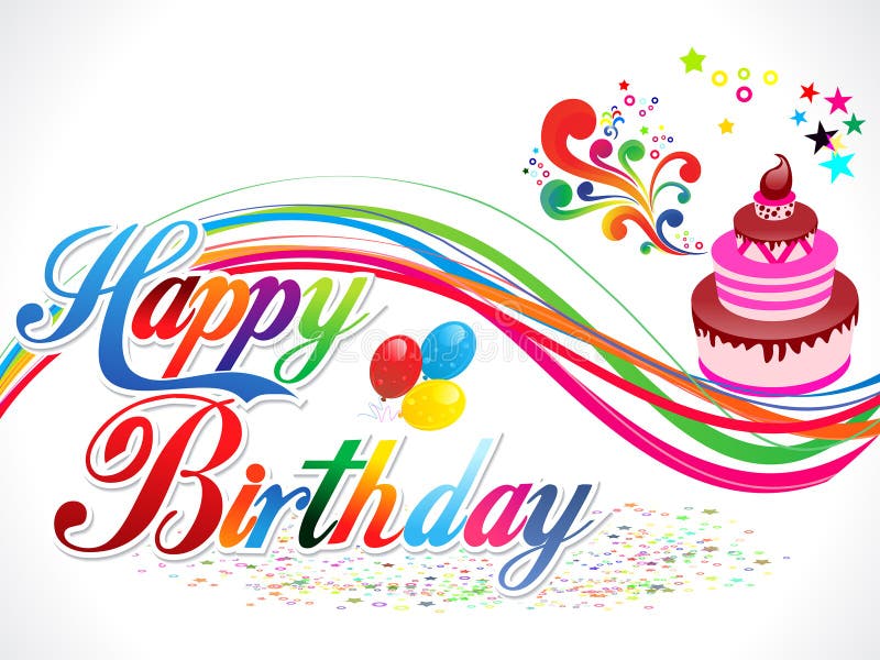 Abstract Happy Birthday Background Stock Vector - Illustration of ...
