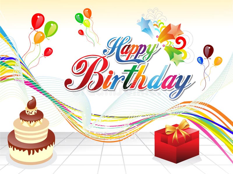 Abstract Happy Birthday Background Stock Vector - Illustration of ...