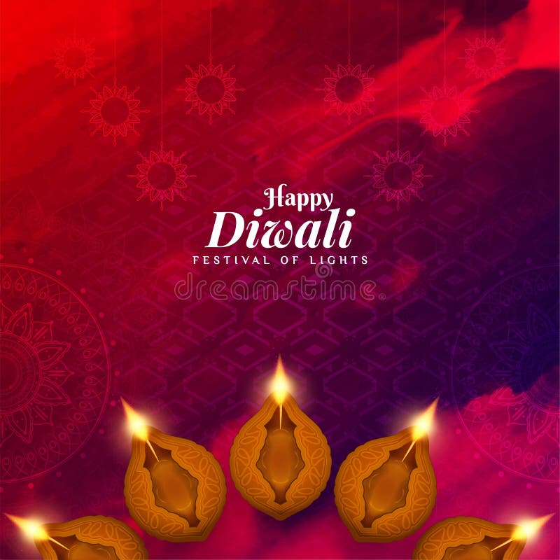 Abstract Happy Diwali Festival Background Stock Vector Illustration