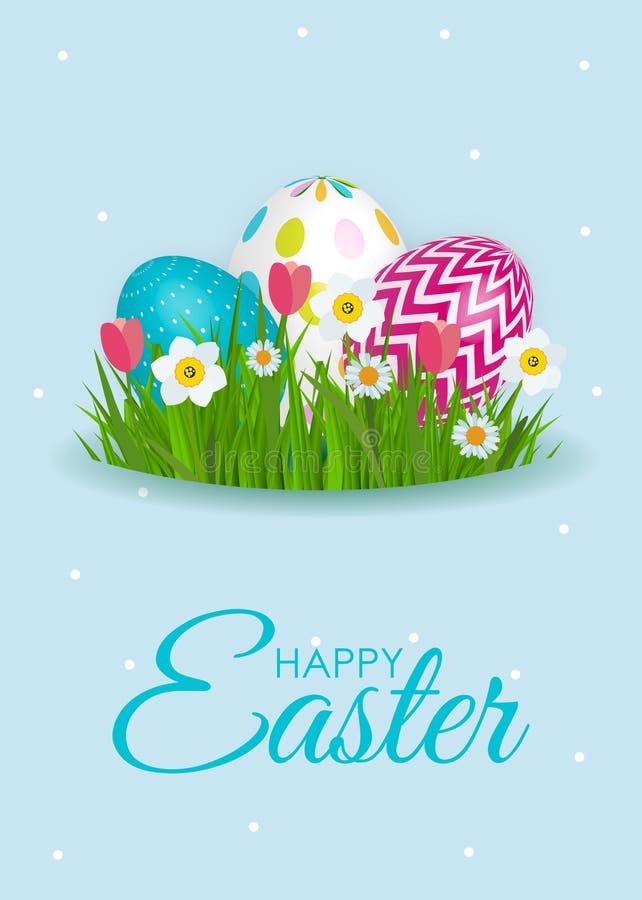 Abstract Happy Easter Template Holiday Background Vector Illustration ...