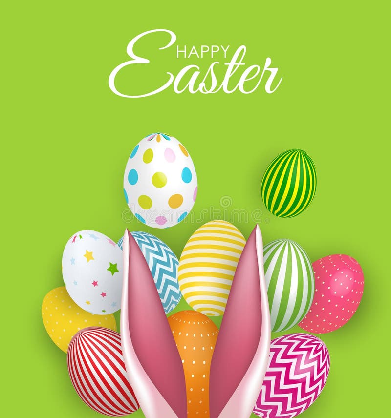 Abstract Happy Easter Template Holiday Background Vector Illustration ...