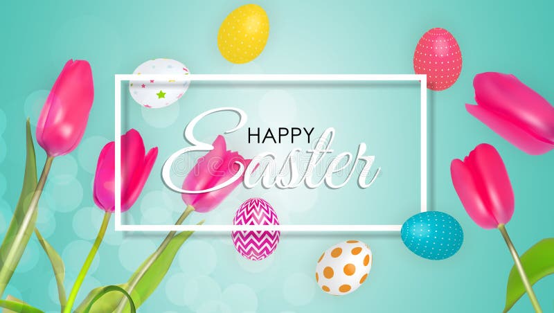 Abstract Happy Easter Template Holiday Background Vector Illustration ...