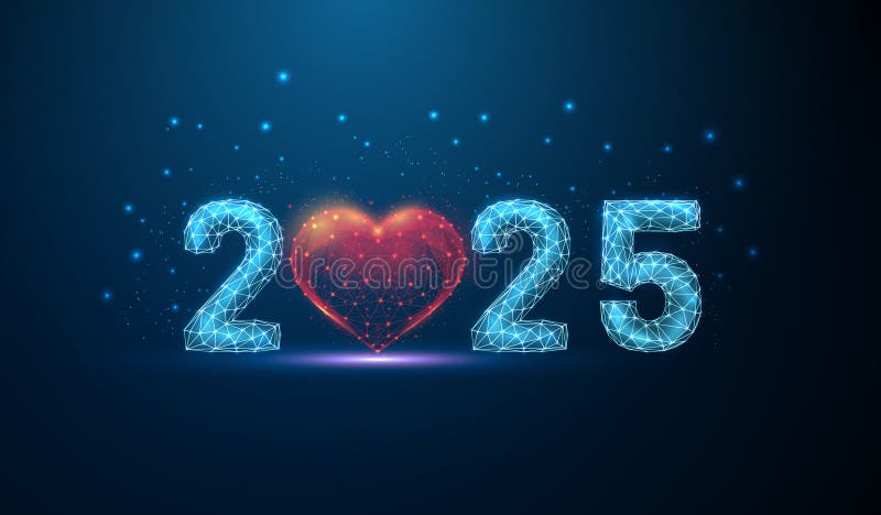 Happy Heart Pictures Happy New Year Heart 2024 Stock Illustrations