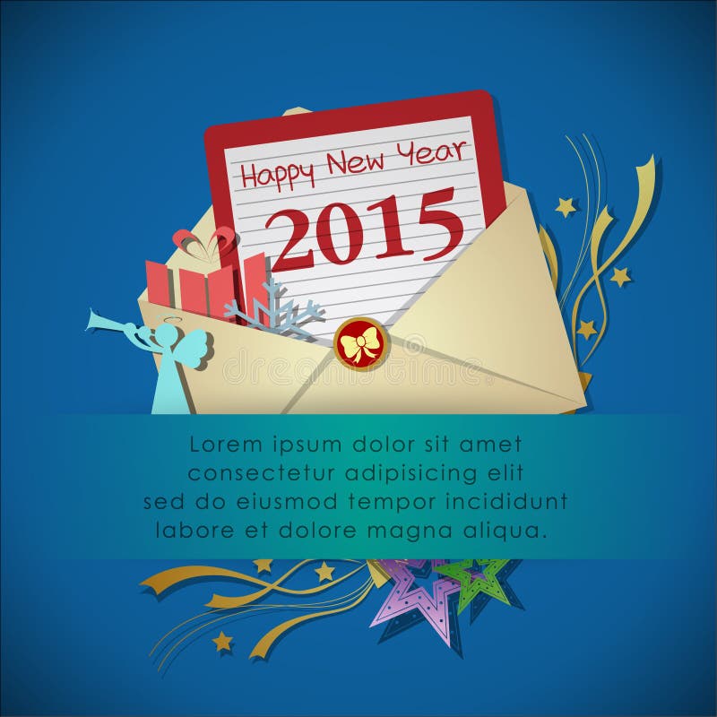Abstract Of Happy New Year 2015 Stock Vector Illustration Of