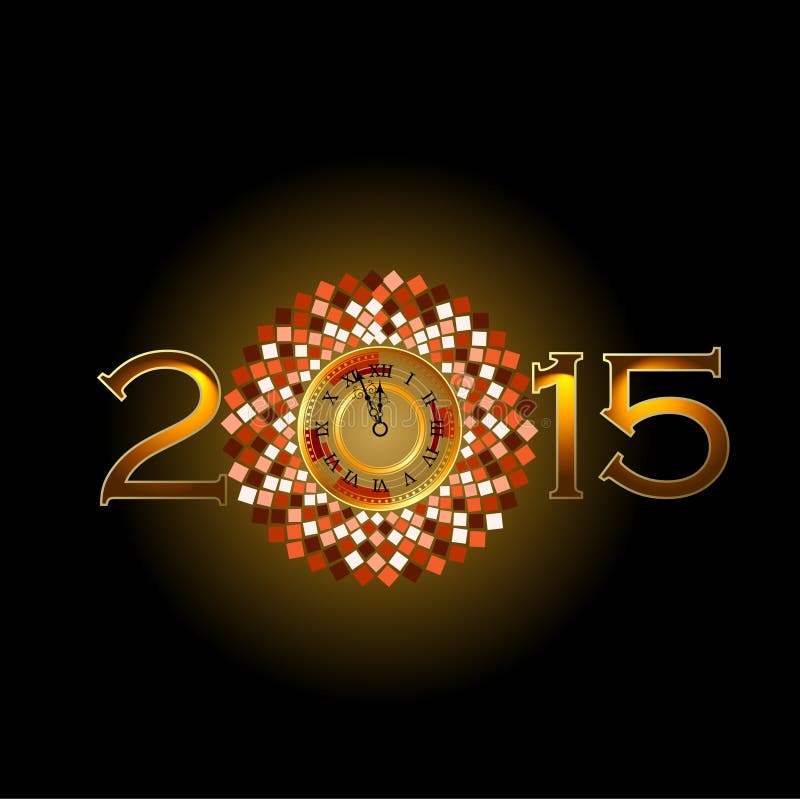 Abstract Of Happy New Year 2015 Stock Vector Illustration Of