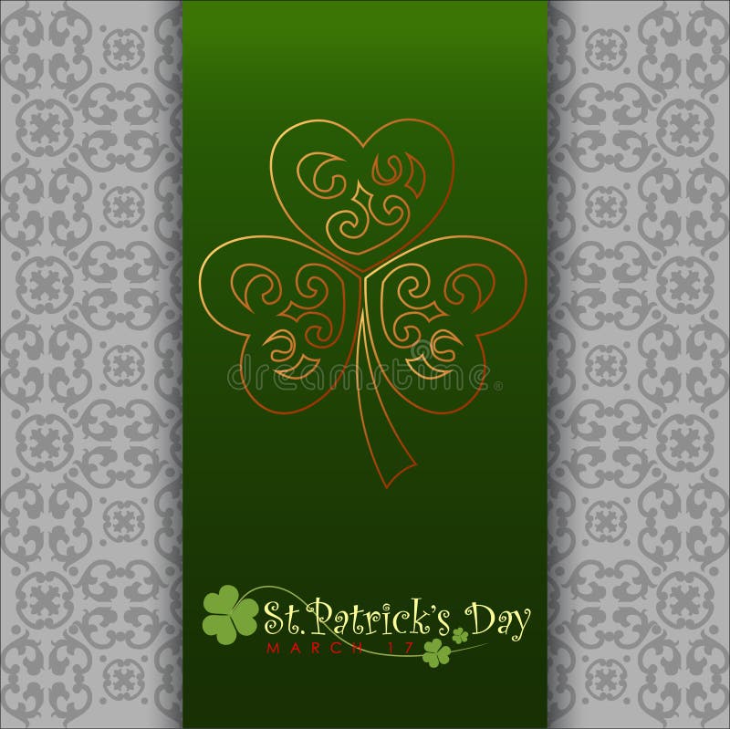 Abstract Happy St.Patrick Day. Stock Vector - Illustration of celtic ...