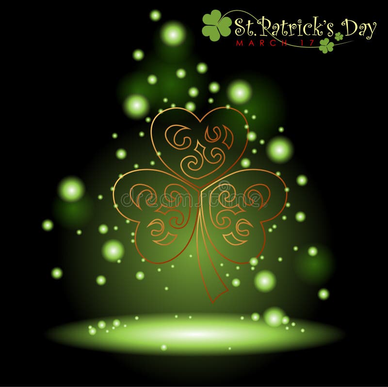 Abstract Happy St.Patrick Day. Stock Vector - Illustration of fortune ...
