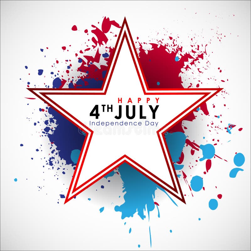 Abstract Happy 4th of July. Stock Vector - Illustration of pointed ...