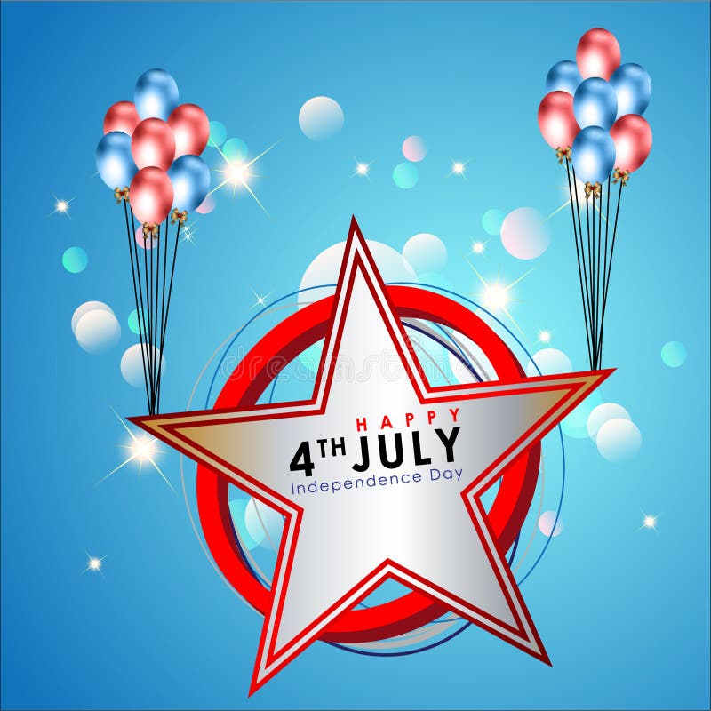 Abstract Happy 4th of July. Stock Vector - Illustration of patriotism ...