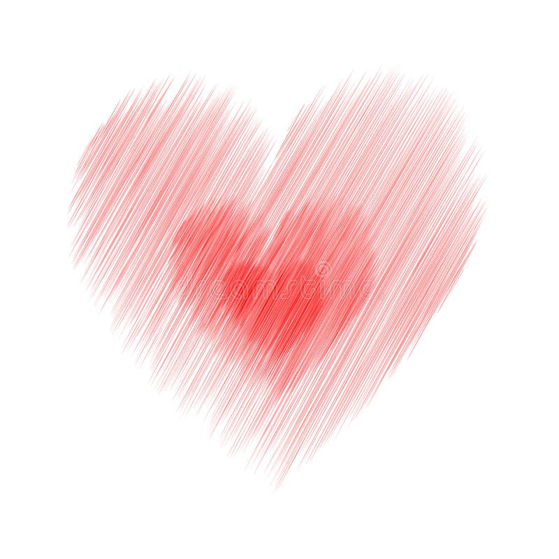 Abstract hatched heart stock vector. Illustration of calligraphic ...