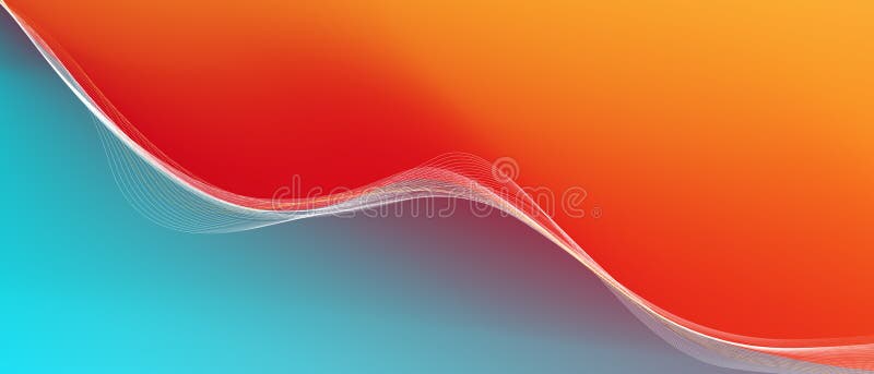 Abstract Gradient Blue and Orange Contrast Colors Stock Vector ...