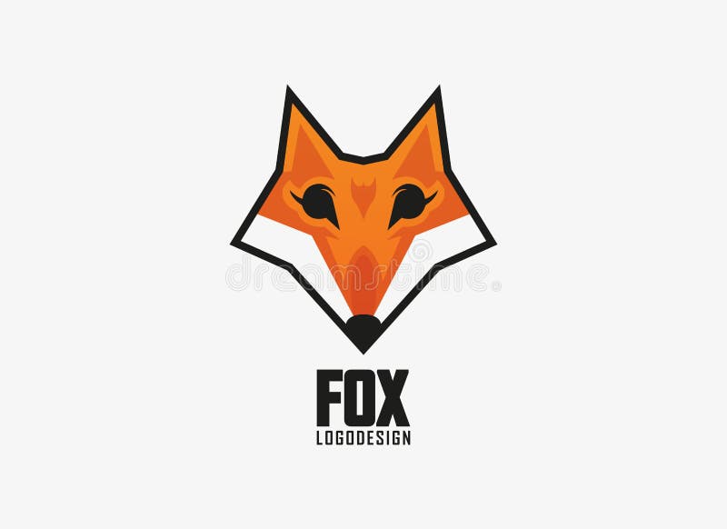 Abstract Head Fox Logo Design Stock Vector - Illustration of sign ...