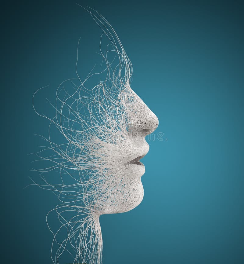 Abstract Head with Cogs and Gears. Stock Vector - Illustration of ...