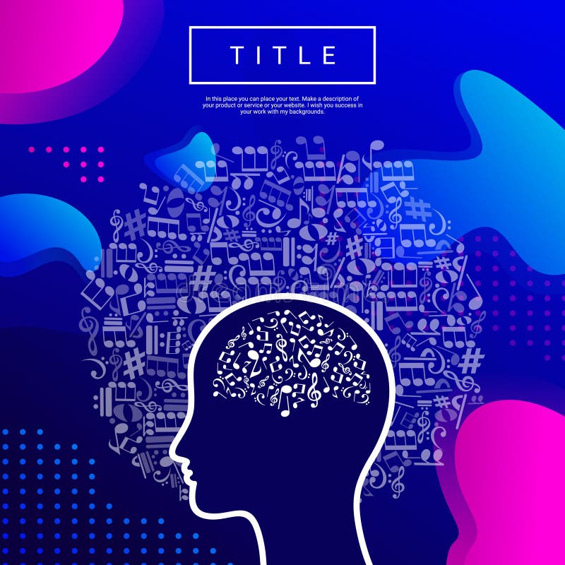 Note head stock vector. Illustration of listener, design - 13459627