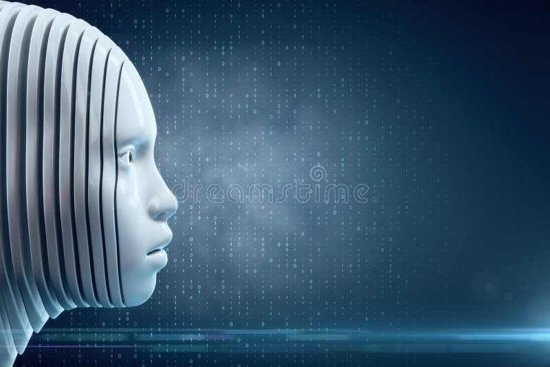 Abstract Head Outline Interface Stock Illustration - Illustration of ...