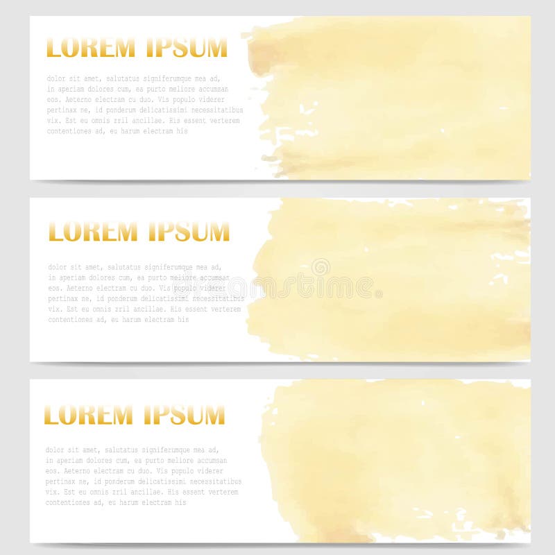 Abstract Header Banner Design in Yellow Stock Illustration ...