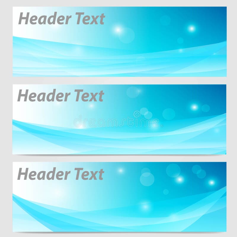 Abstract Header Blue Wave White Vector Design Stock Vector ...