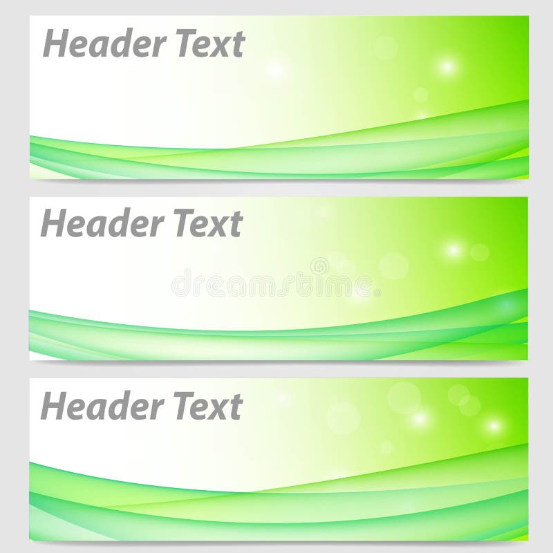 Abstract Header Banner Wave in Green and White Color Geometric Stock ...