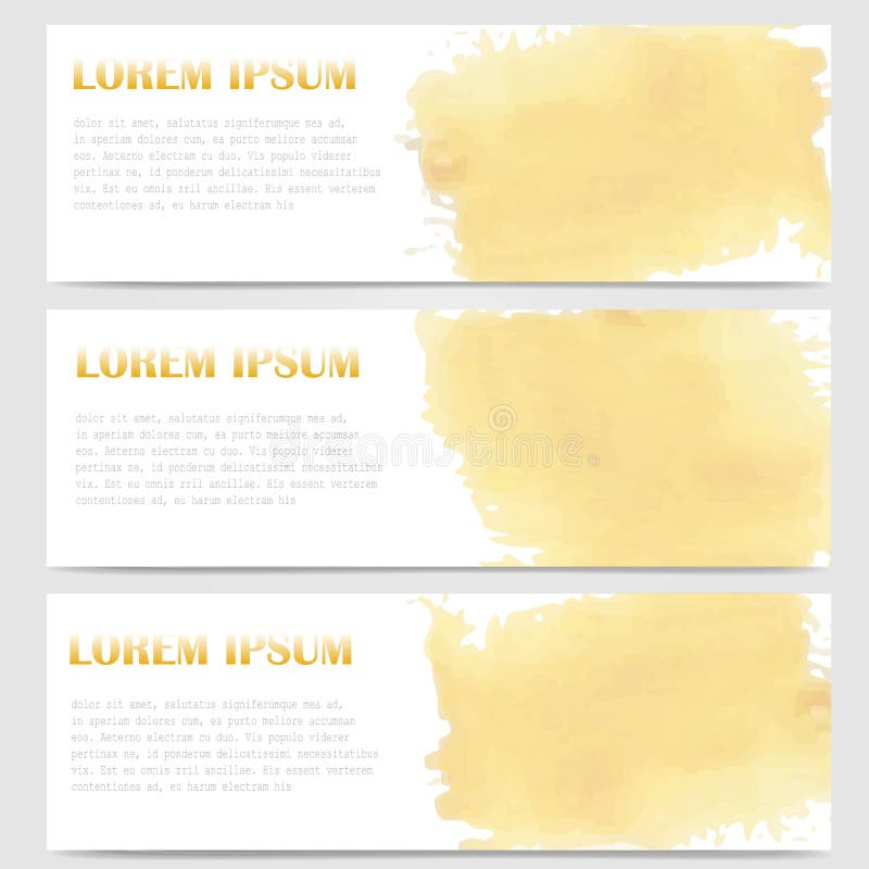 Abstract Header Banner in Yellow Color Design Stock Illustration ...