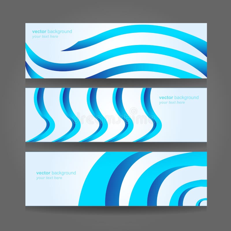 Abstract Header Blue Wave Vector Design Stock Vector - Illustration of ...