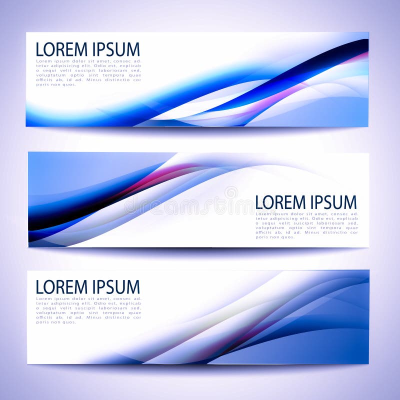 Abstract Header Blue Wave White Design Stock Illustration ...