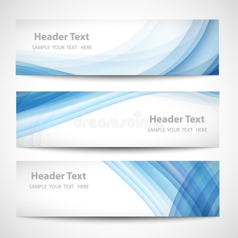 Abstract Header Blue Wave White Vector Design Stock Vector ...