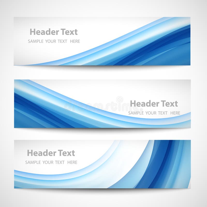 Abstract Header Blue Wave White Vector Design Stock Vector ...
