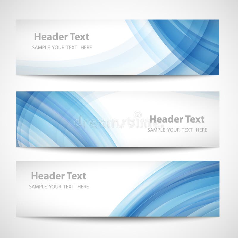 Abstract Header Blue Wave White Vector Design Stock Vector ...