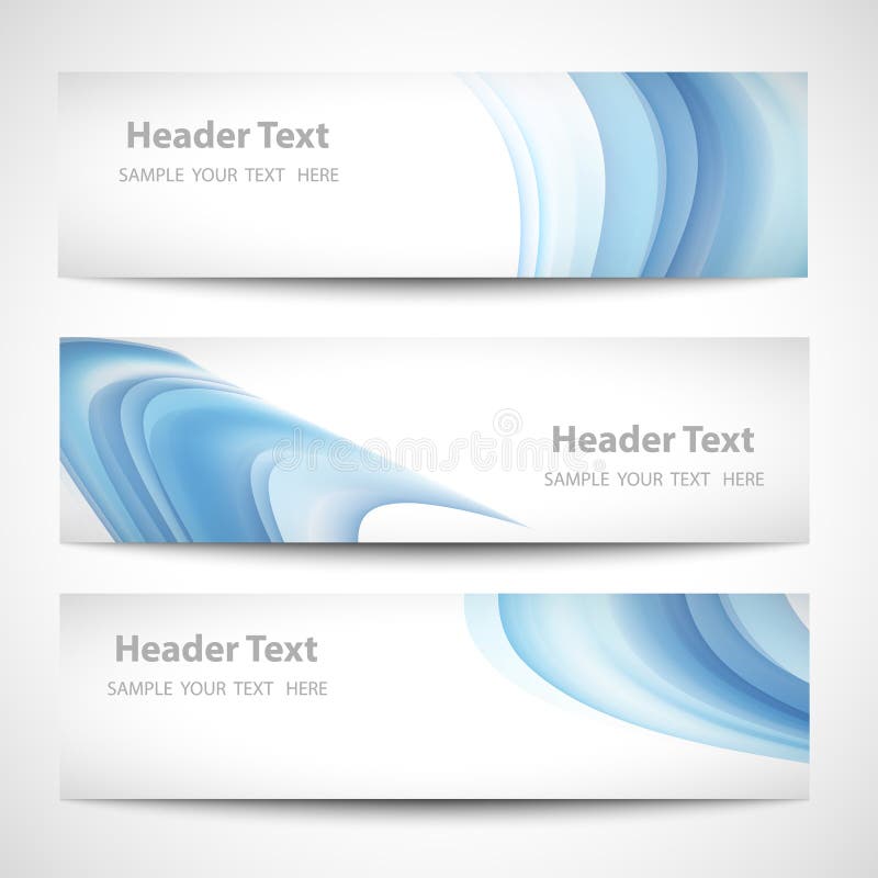 Abstract Header Blue Wave White Vector Design Stock Vector ...