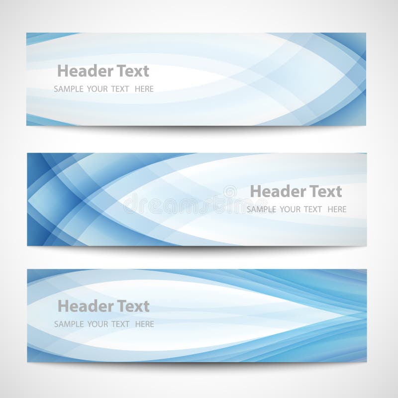 Abstract Header Blue Wave White Vector Design Stock Vector ...