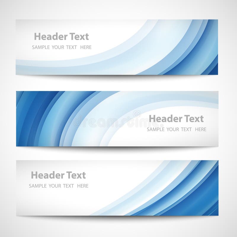 Abstract Header Blue Wave White Vector Design Stock Vector ...