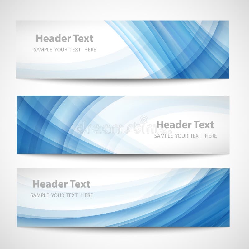 Abstract Header Blue Wave White Vector Design Stock Vector ...